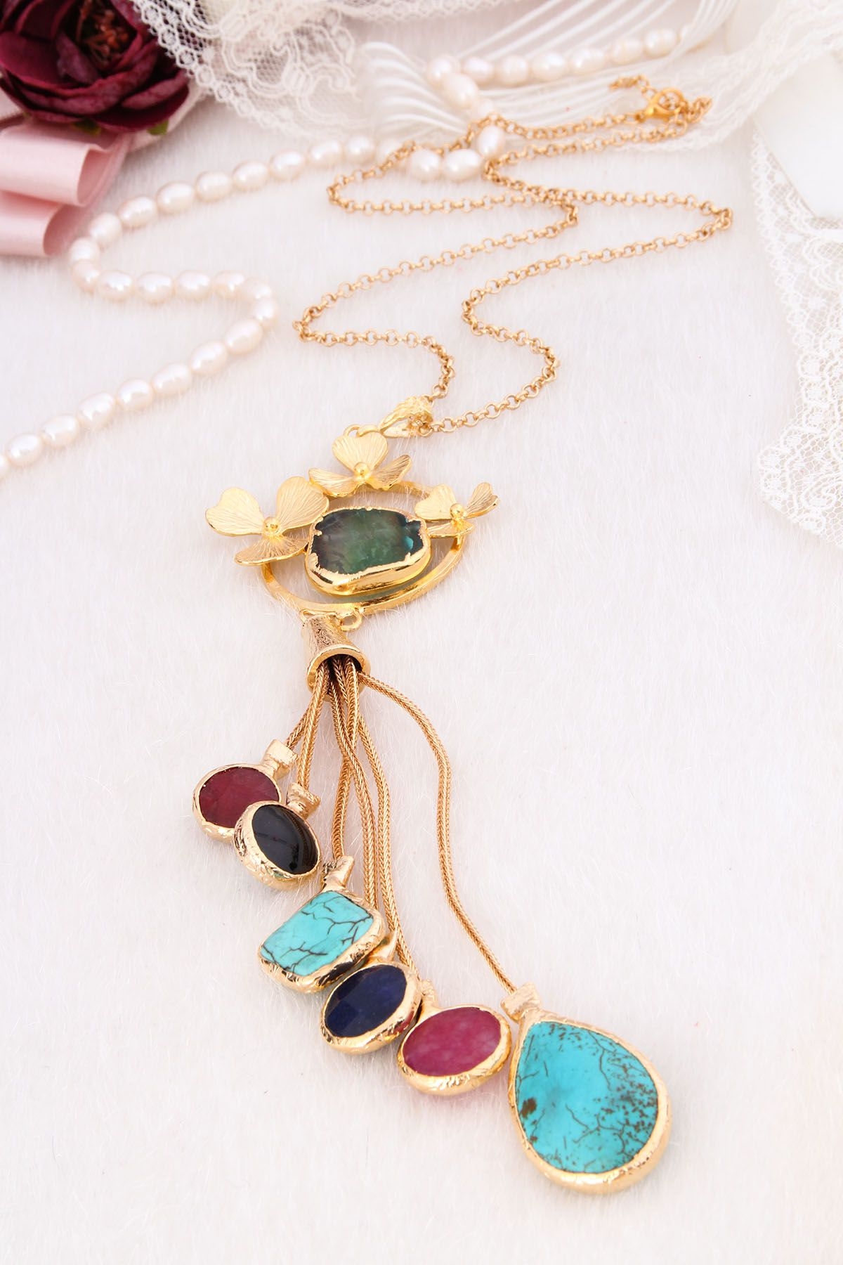 Turquoise & Agate Necklace